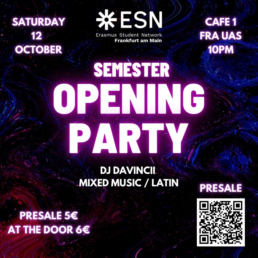 Semester Opening Party 🥳🎊